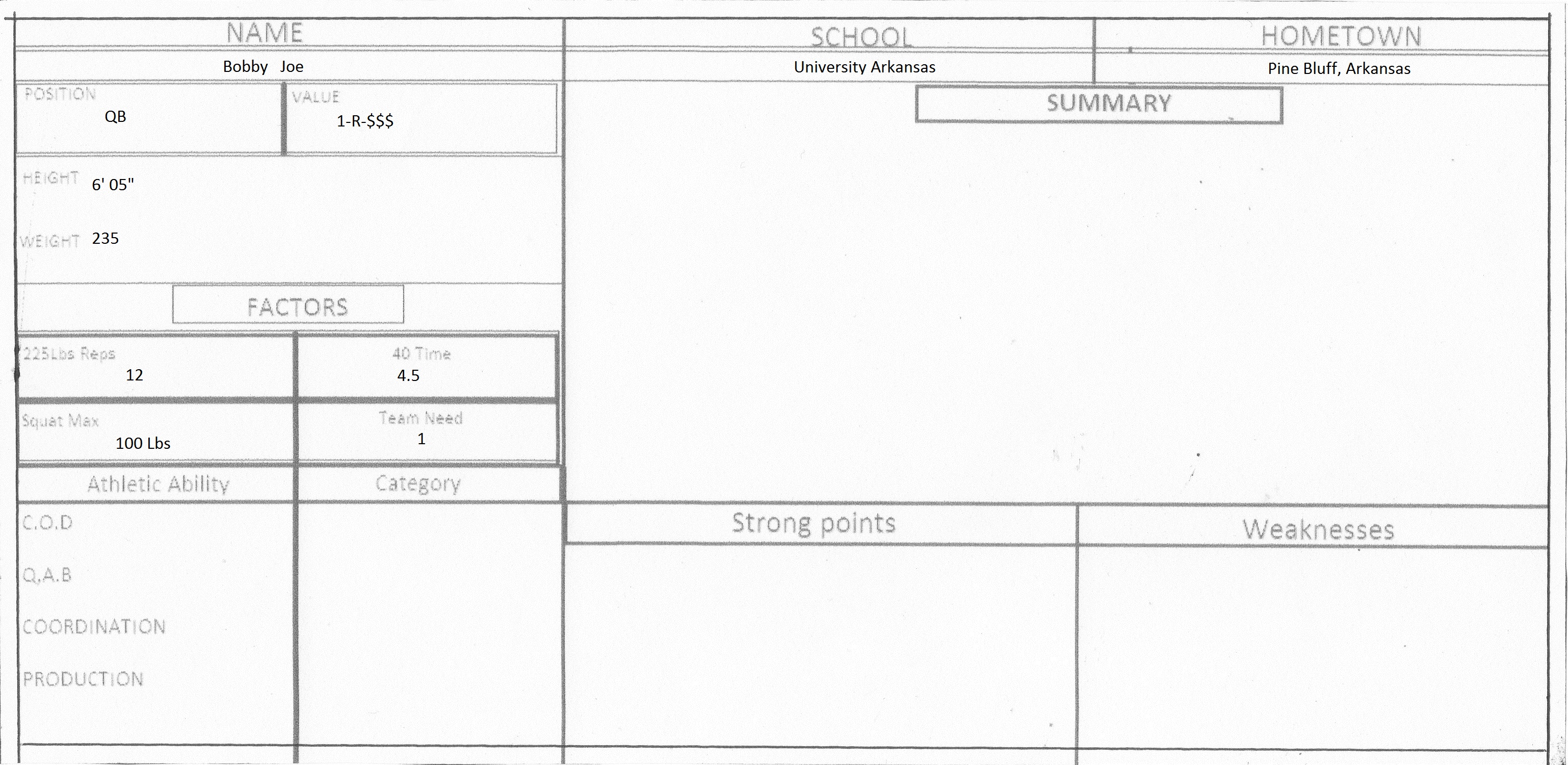 Scouting Report Basketball Template